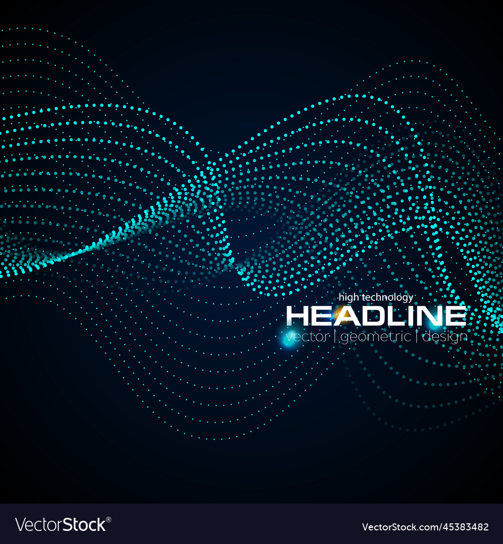 Shiny abstract futuristic hi-tech dotted line Vector Image Shiny abstract futuristic hi-tech dotted line Vector Image