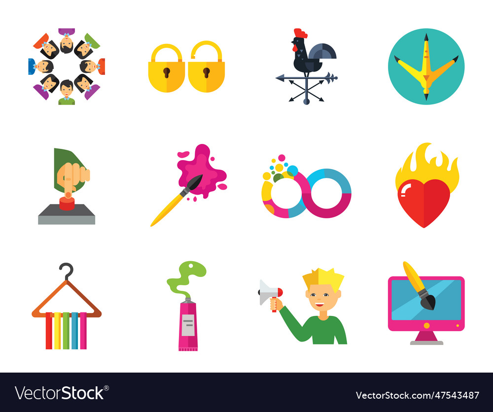 Abstract concepts icon set Royalty Free Vector Image