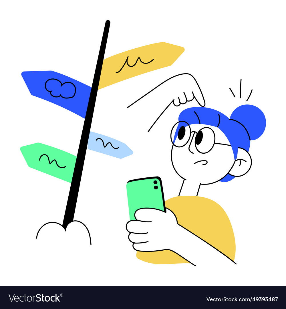 Choose path Royalty Free Vector Image - VectorStock