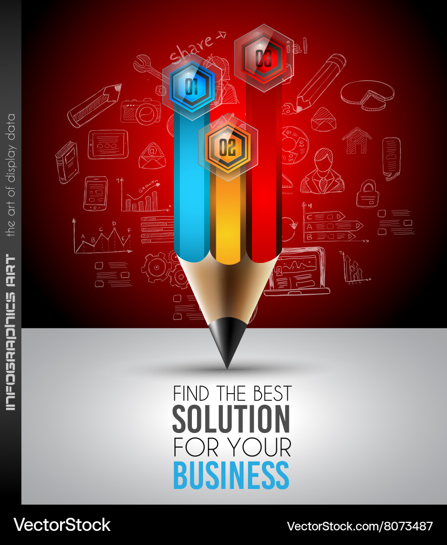 Clean infographic layout template for data Vector Image