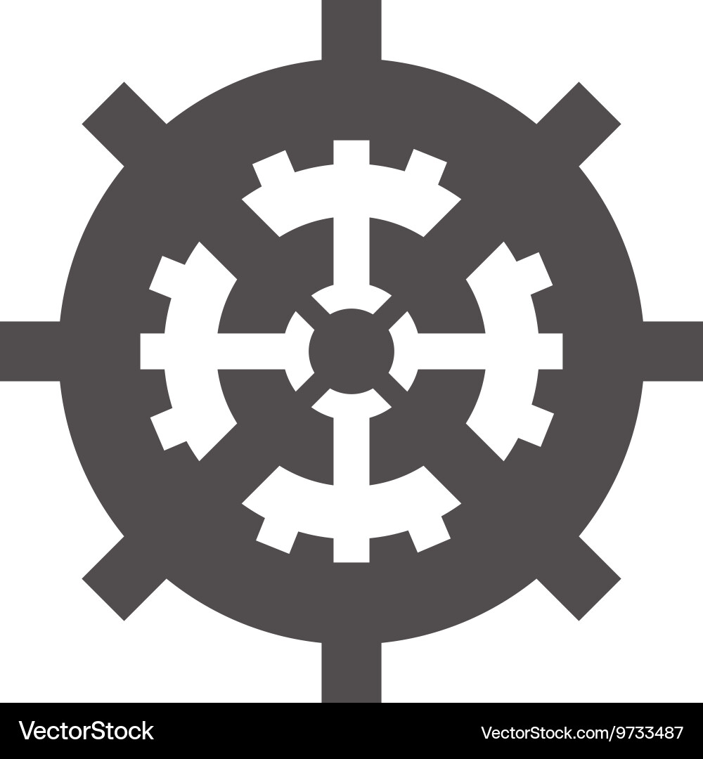 Industrial wheel cog gear symbol Royalty Free Vector Image
