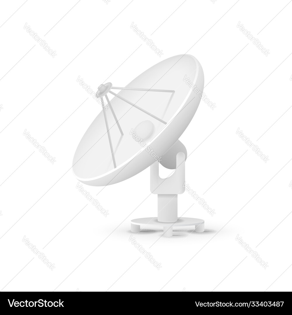 Satellite dishes antenna isolated on white Vector Image