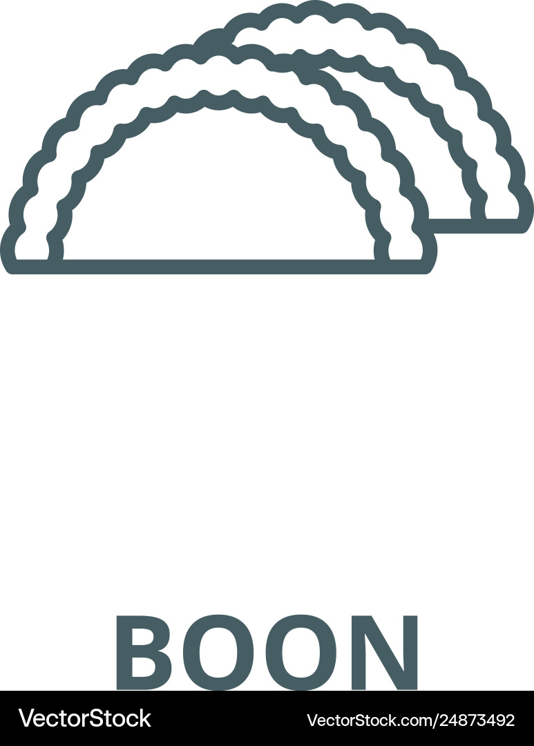 Boon line icon outline sign concept Royalty Free Vector