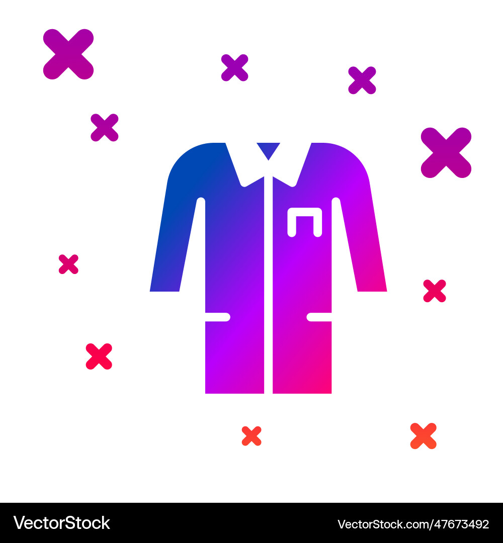 Color laboratory uniform icon isolated on white Vector Image