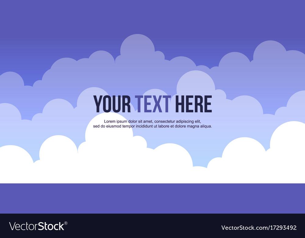 Header website design with cloud background Vector Image