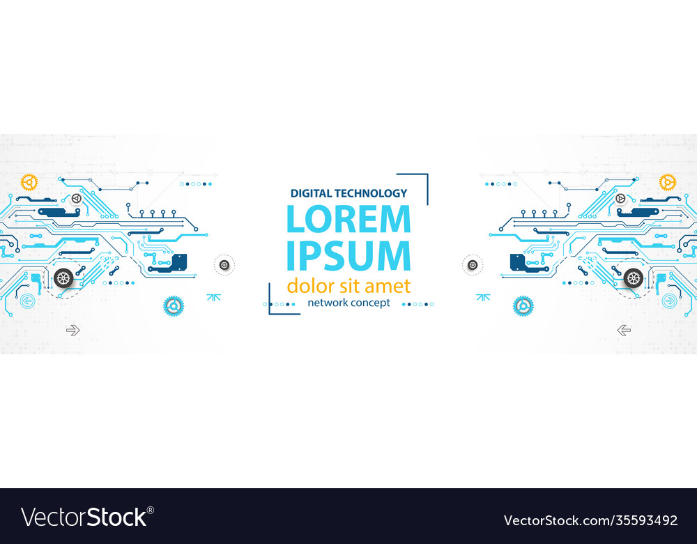 Hi-tech digital technology and engineering theme Vector Image