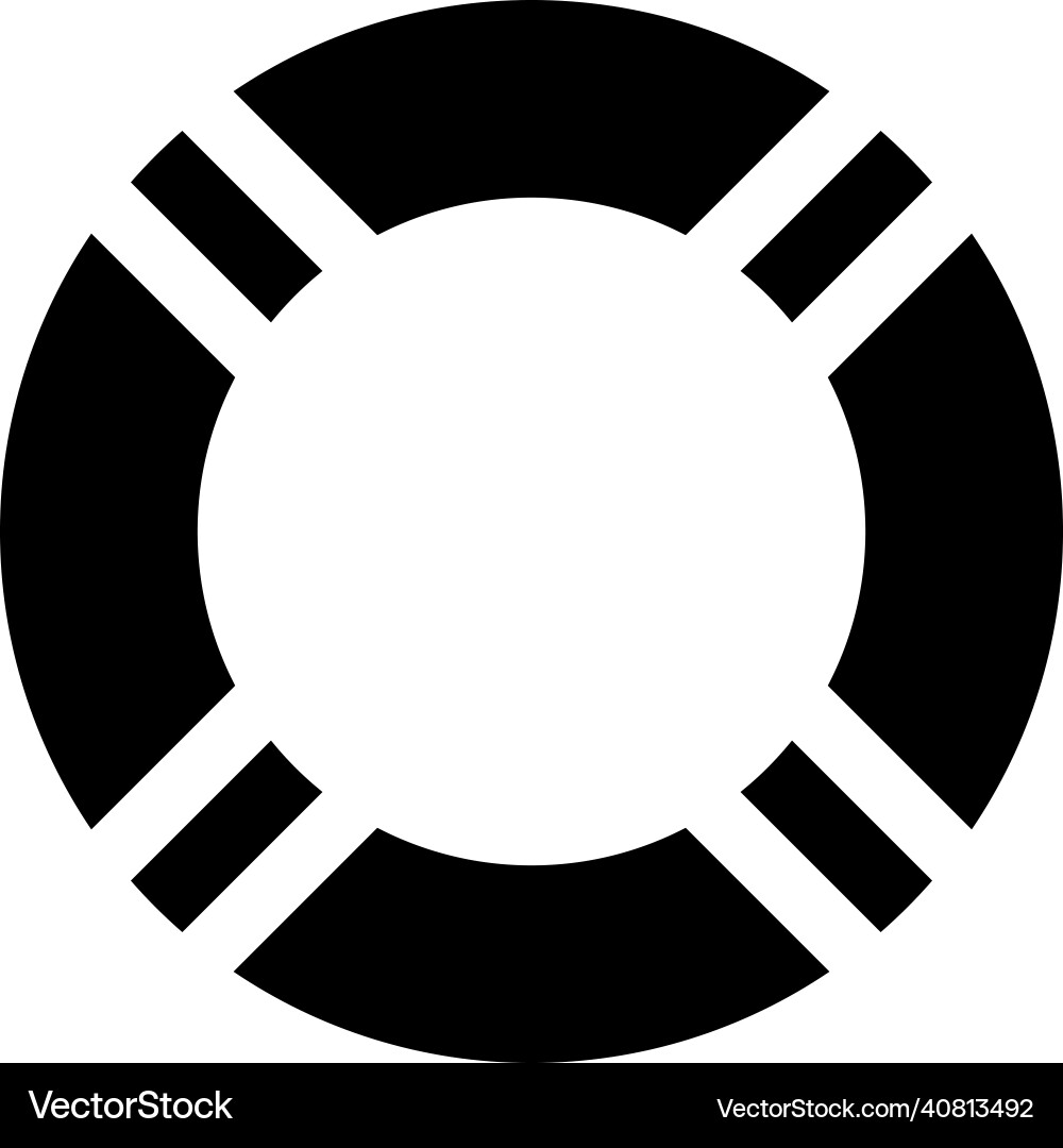 Life bouy icon on white background Royalty Free Vector Image