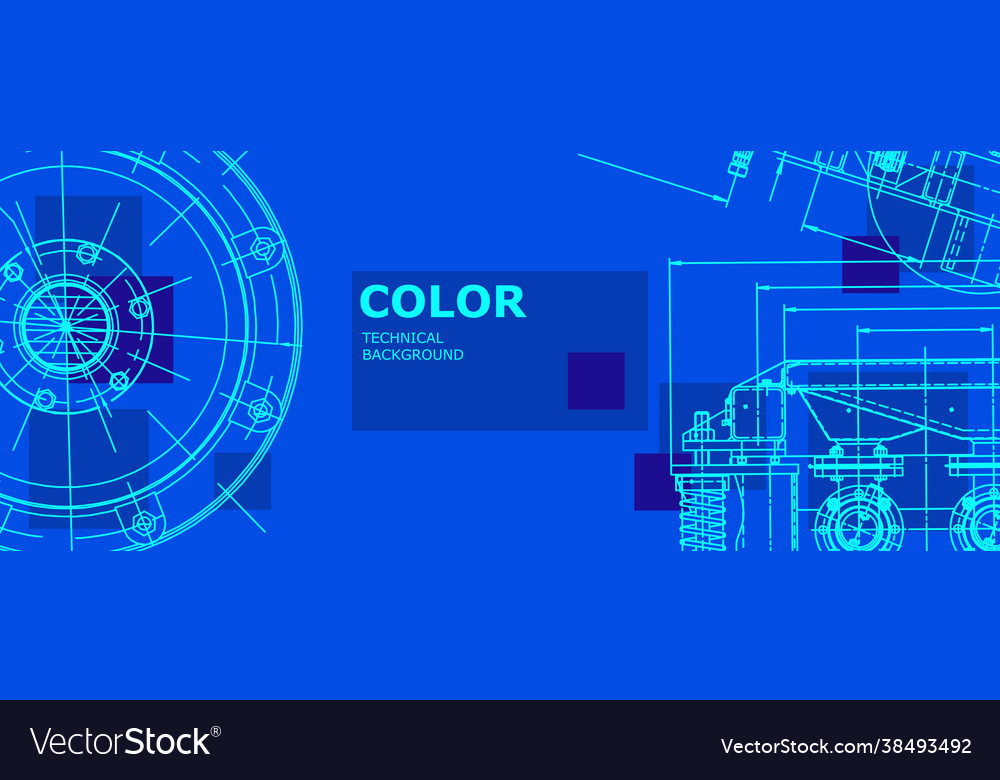Mechanical engineering drawing Royalty Free Vector Image