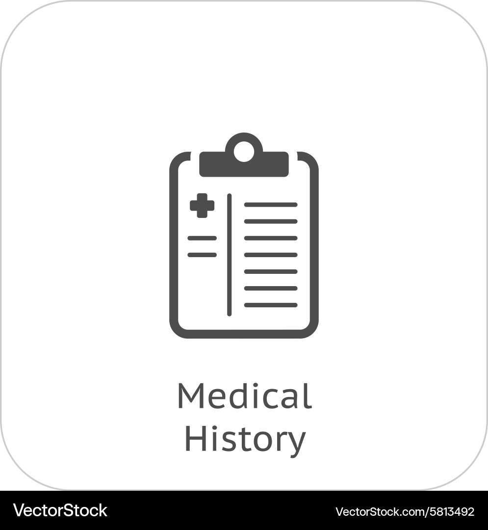 Medical history and services icon Royalty Free Vector Image