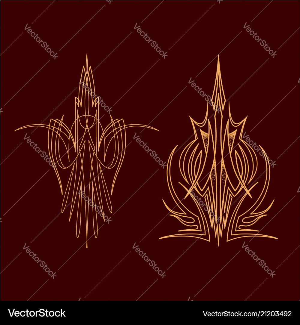 Pinstriping vehicle graphic decorative vinyl Vector Image
