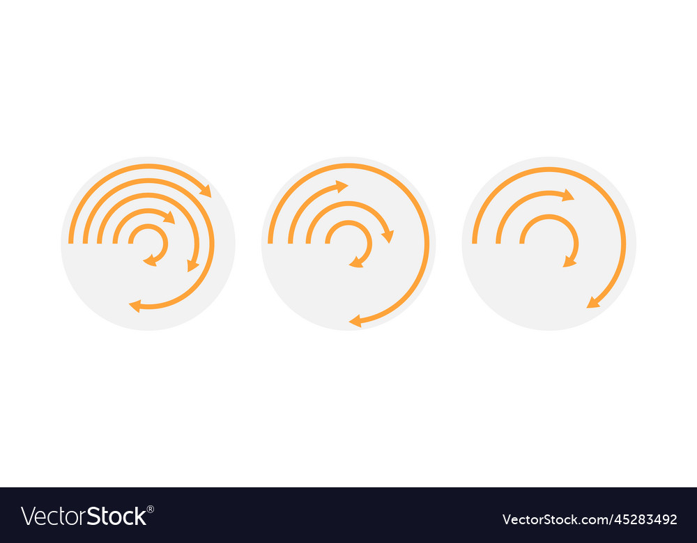 Radial arrow infographic chart design template set