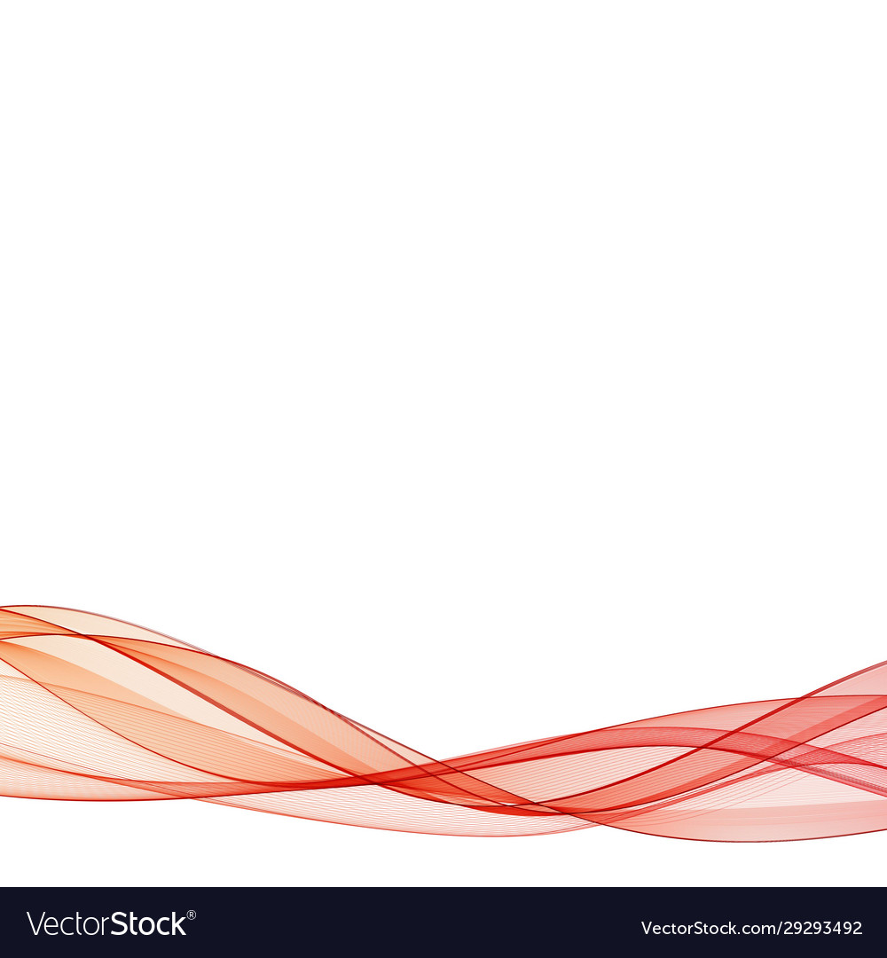 Red waves streams or lines on white abstract Vector Image