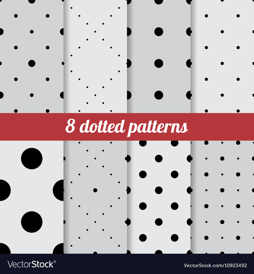 Set of dotted patterns Royalty Free Vector Image