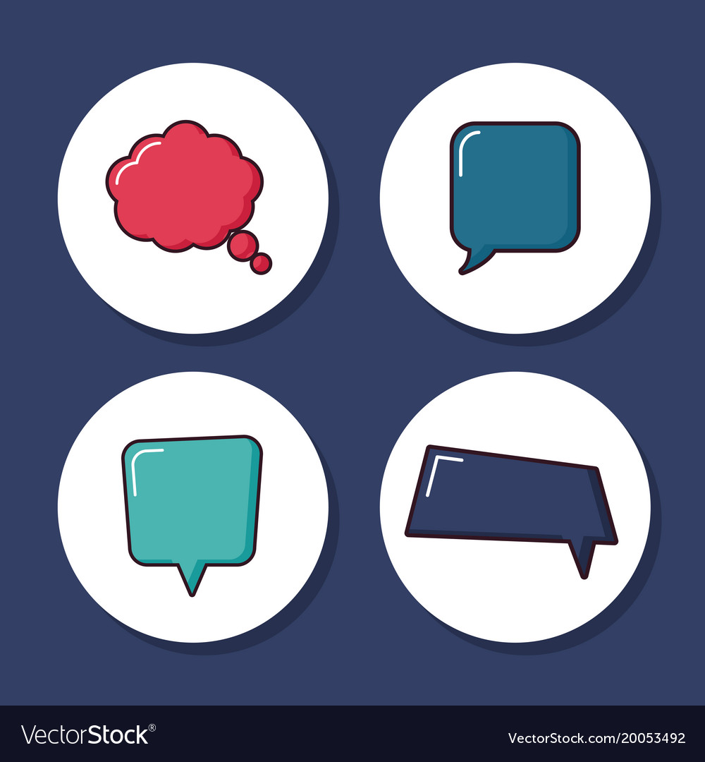 Speech bubbles design Royalty Free Vector Image