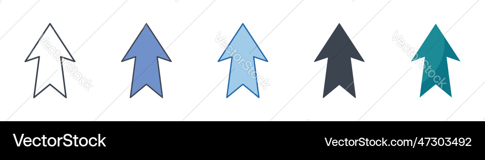 Up arrow icon symbol template for graphic and web Vector Image