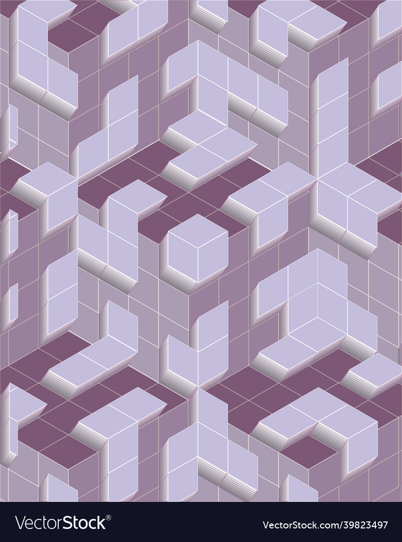 Abstract seamless cubes background Royalty Free Vector Image