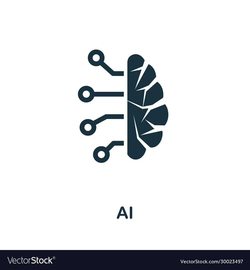Ai icon simple element from digital disruption Vector Image