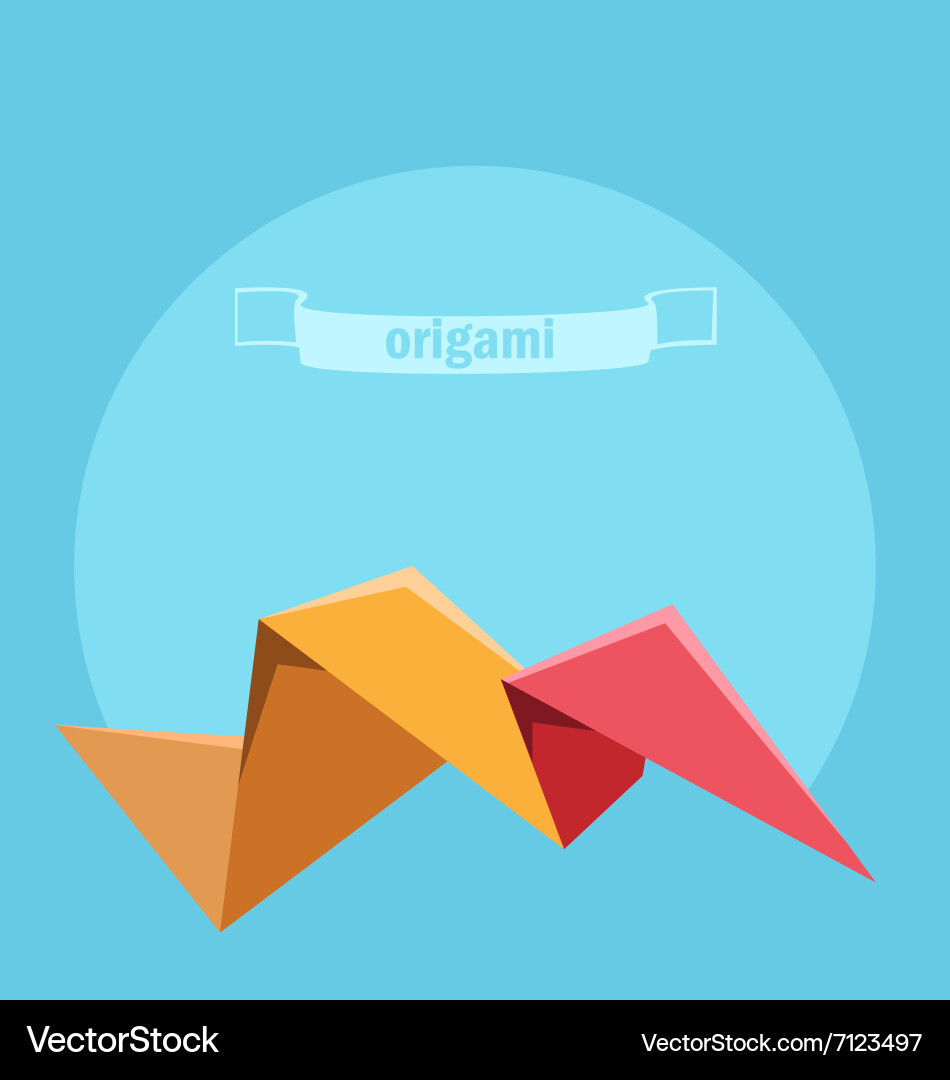 Background with colorful origami Royalty Free Vector Image