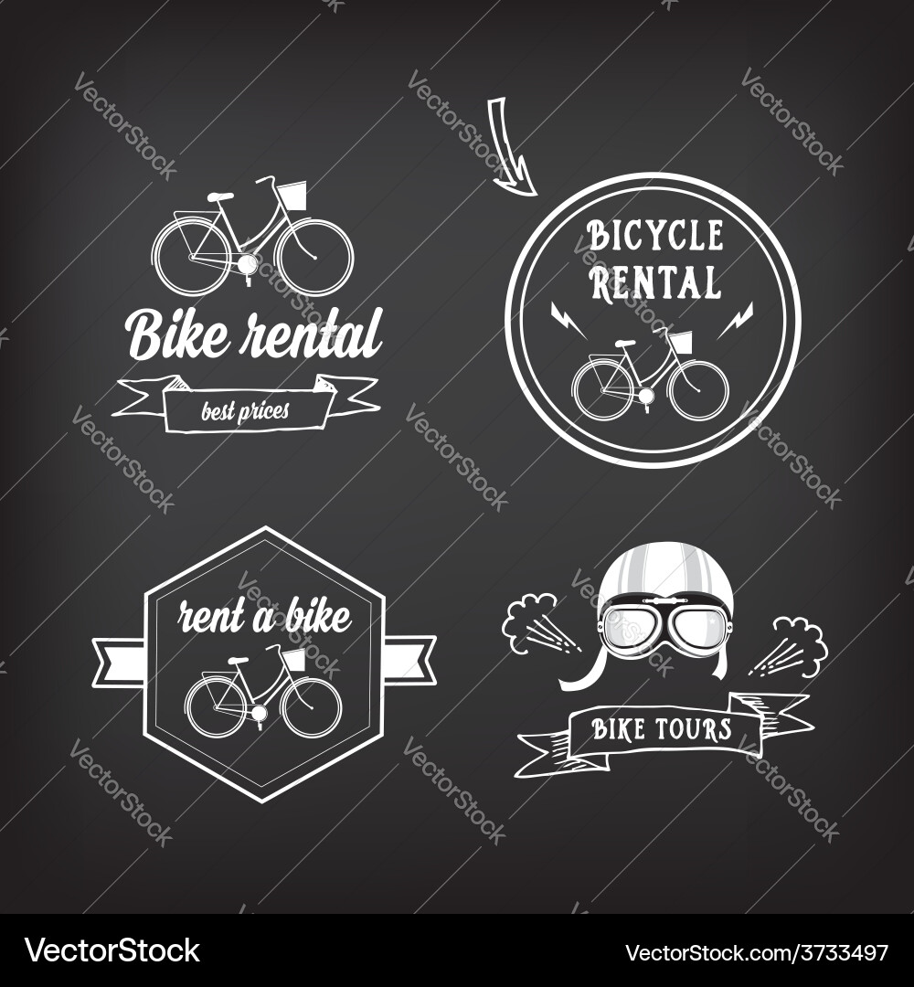 Bike rental design concept Royalty Free Vector Image
