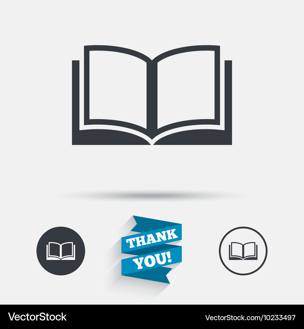 Book sign icon open symbol Royalty Free Vector Image
