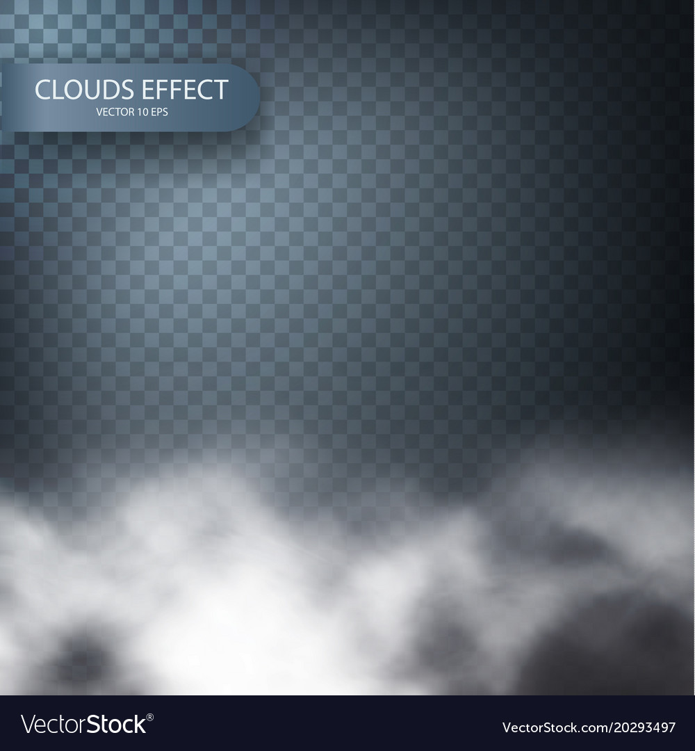 Cloud effect on a transparent background Vector Image