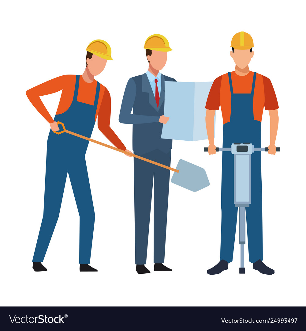 Construction workers tools Royalty Free Vector Image