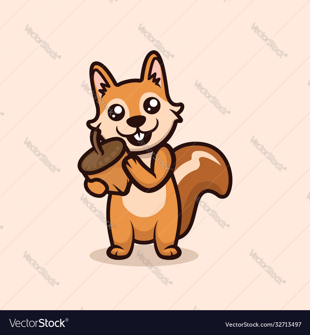 Cute squirrel Royalty Free Vector Image - VectorStock
