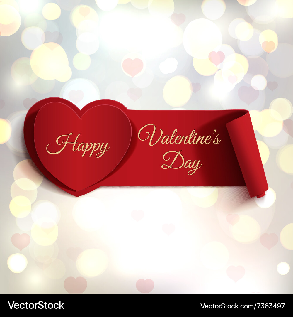 Happy valentines day banner Royalty Free Vector Image