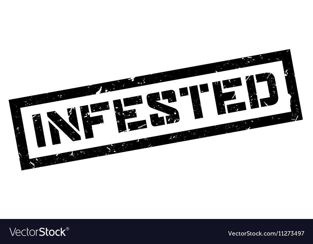 Infested rubber stamp Royalty Free Vector Image
