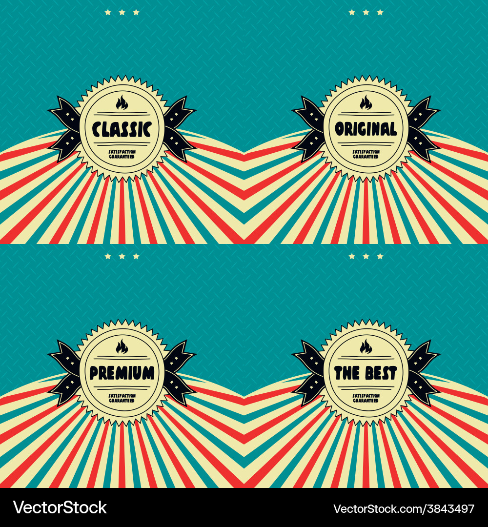Premium label vintage quality badge theme Vector Image