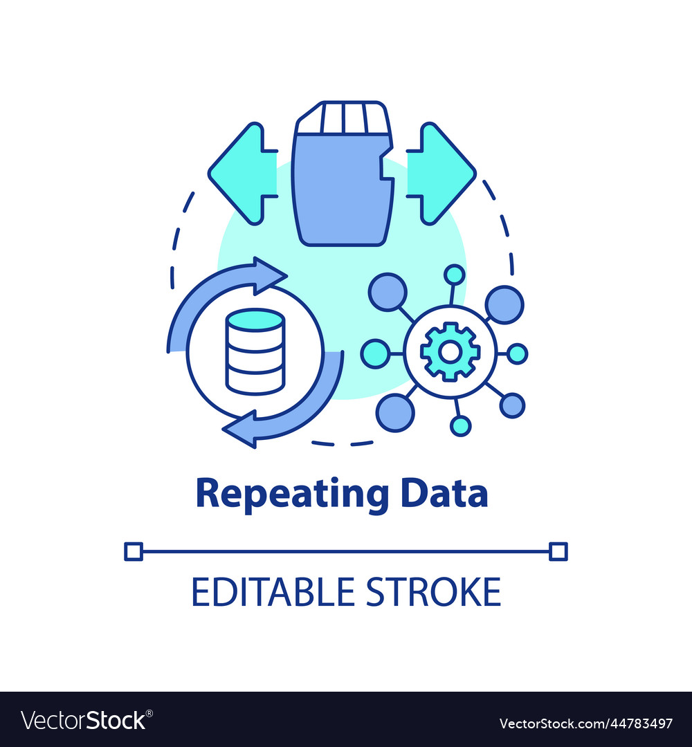 Repeating data concept icon Royalty Free Vector Image Repeating data concept icon Royalty Free Vector Image