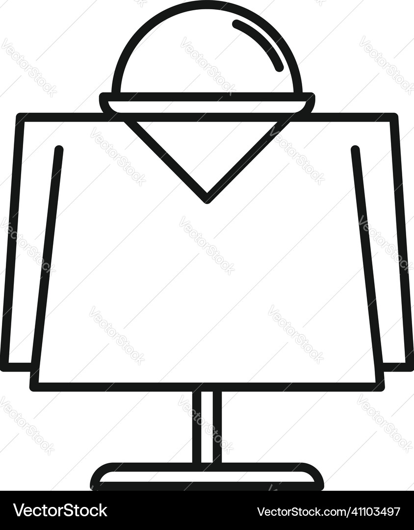 Restaurant table icon outline food cafe Royalty Free Vector