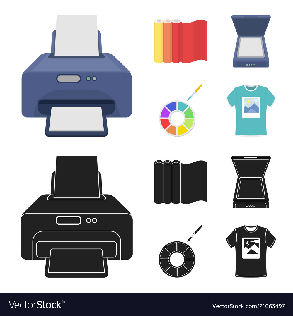 Scanner color palette and other equipment Vector Image