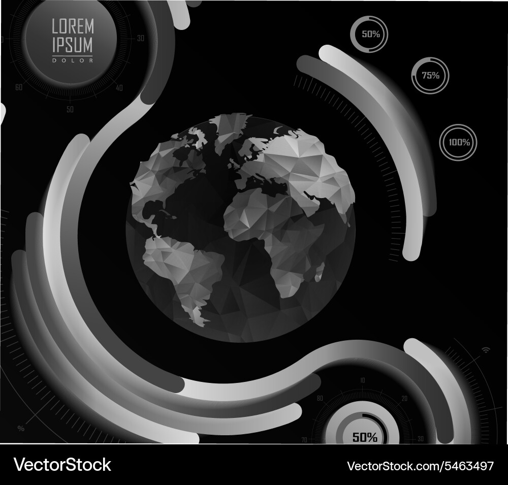 Transparent flat web site business infographics Vector Image