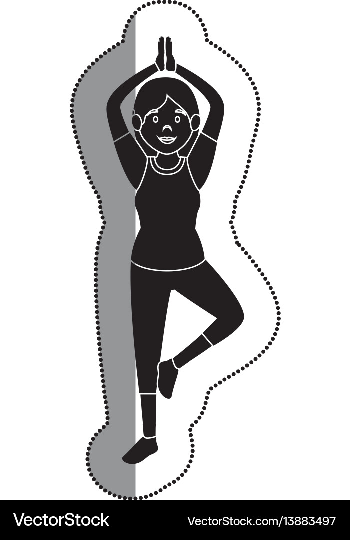 Woman athlete practicing exercise avatar character