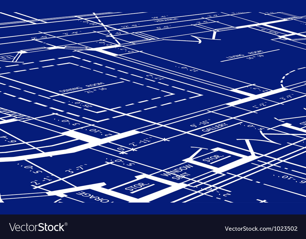 Blueprint floor plan Royalty Free Vector Image