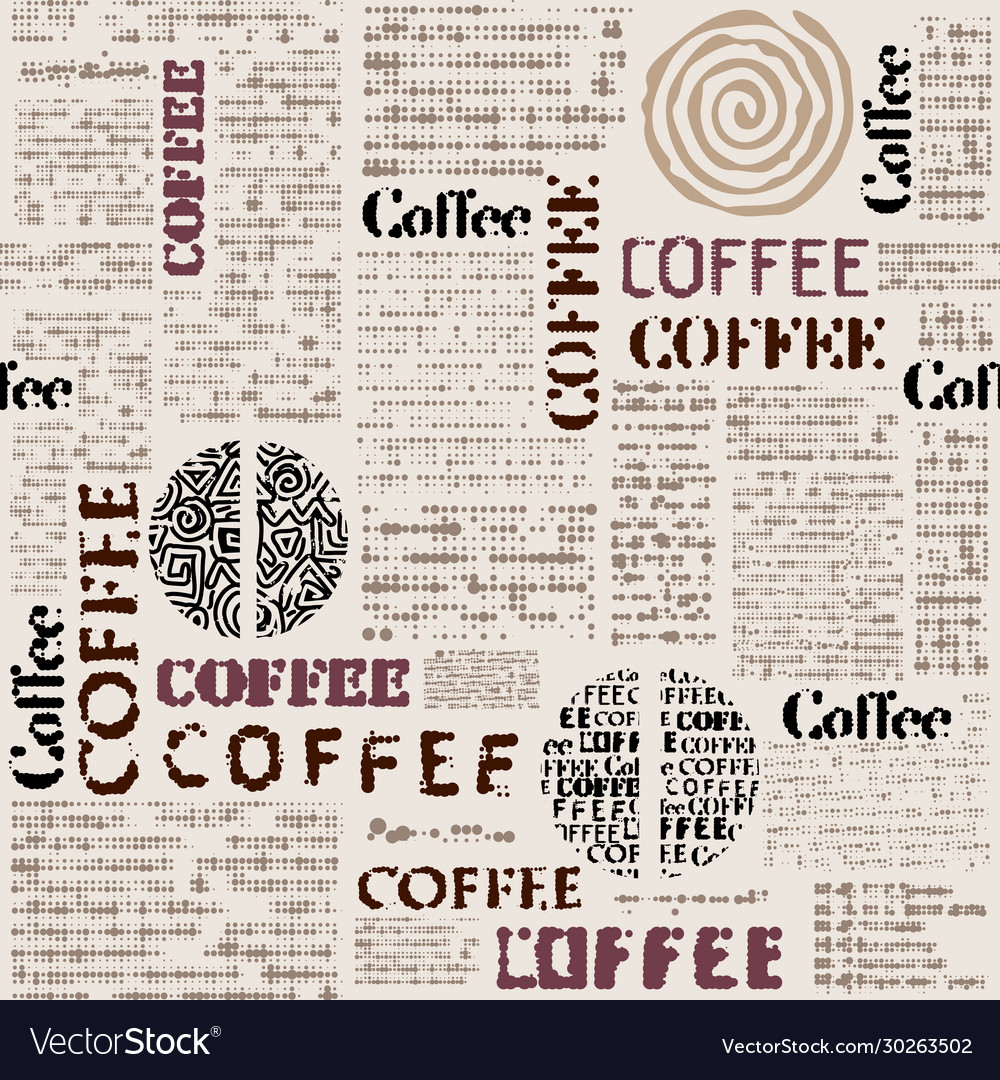 Coffee abstract pattern seamless image Royalty Free Vector