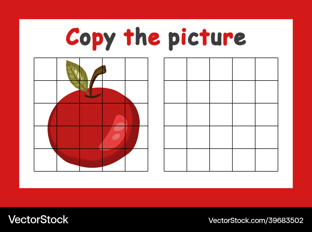 Copy the picture educational game for children Vector Image