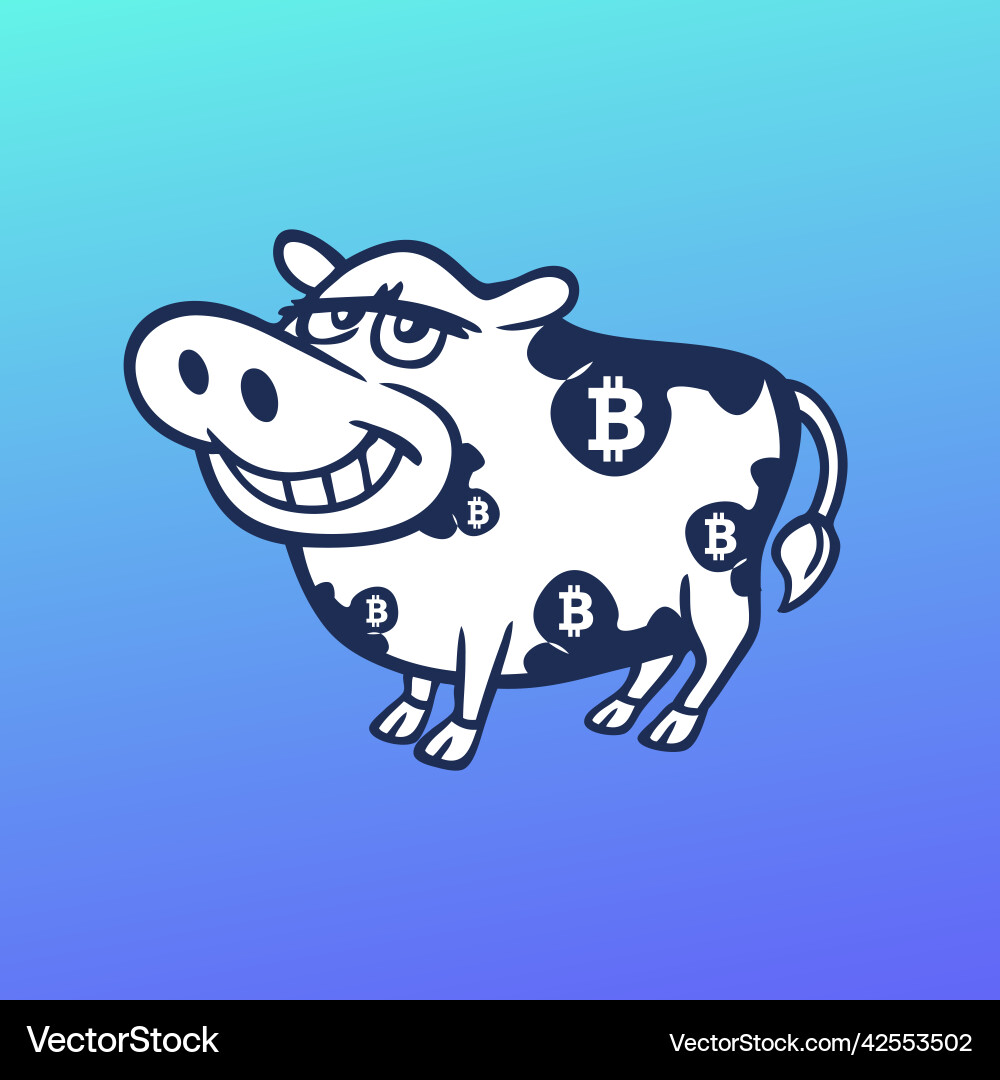 Cute cow template cartoon character Royalty Free Vector