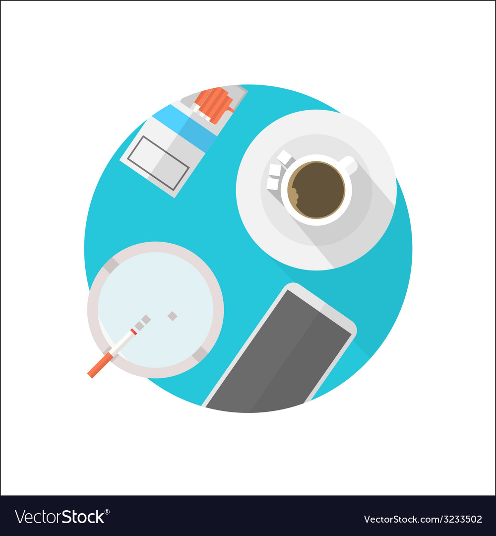Flat icon for break table Royalty Free Vector Image