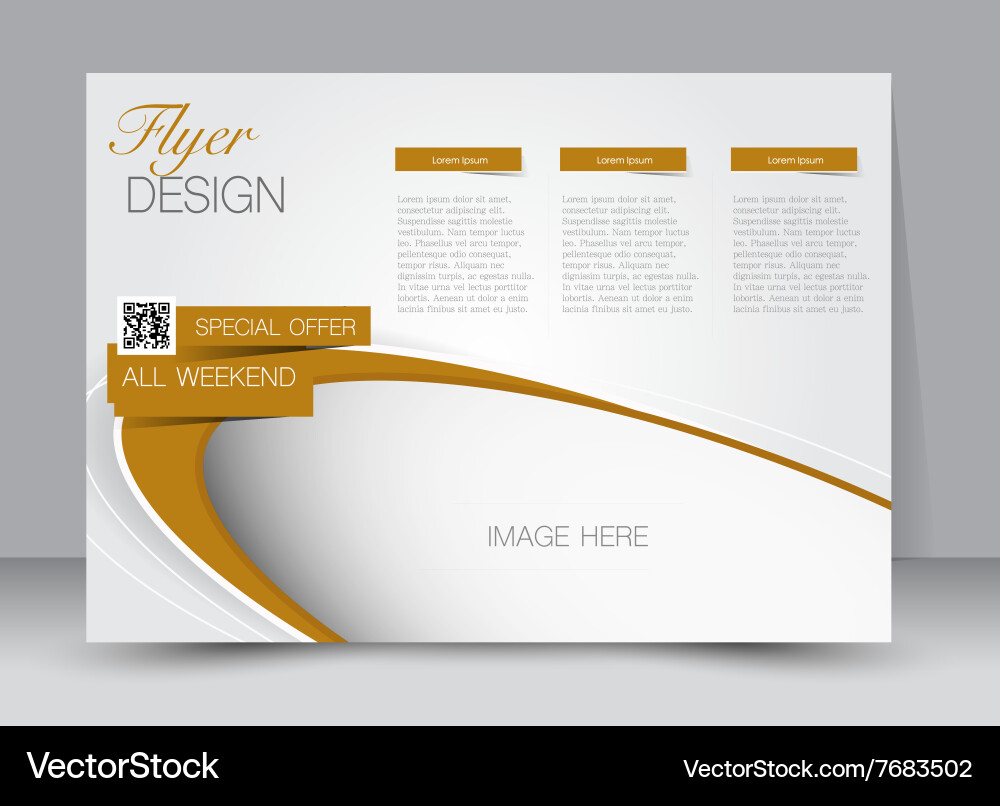 Flyer brochure magazine cover template design Vector Image