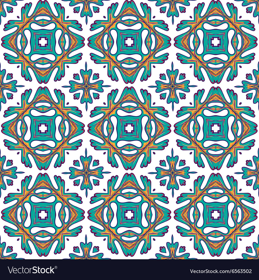 Gorgeous seamless patchwork pattern from colorful Vector Image