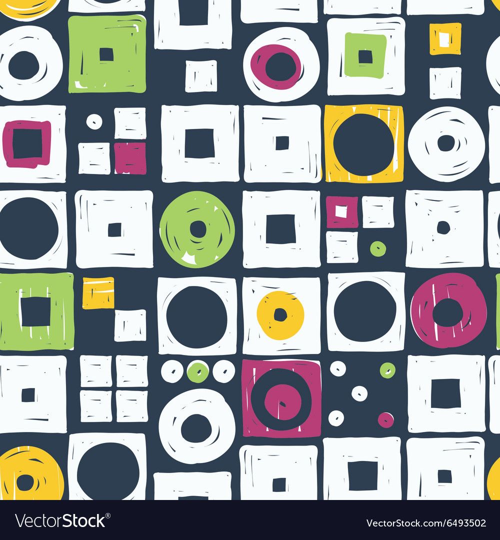 Hand drawn geometric pattern Royalty Free Vector Image