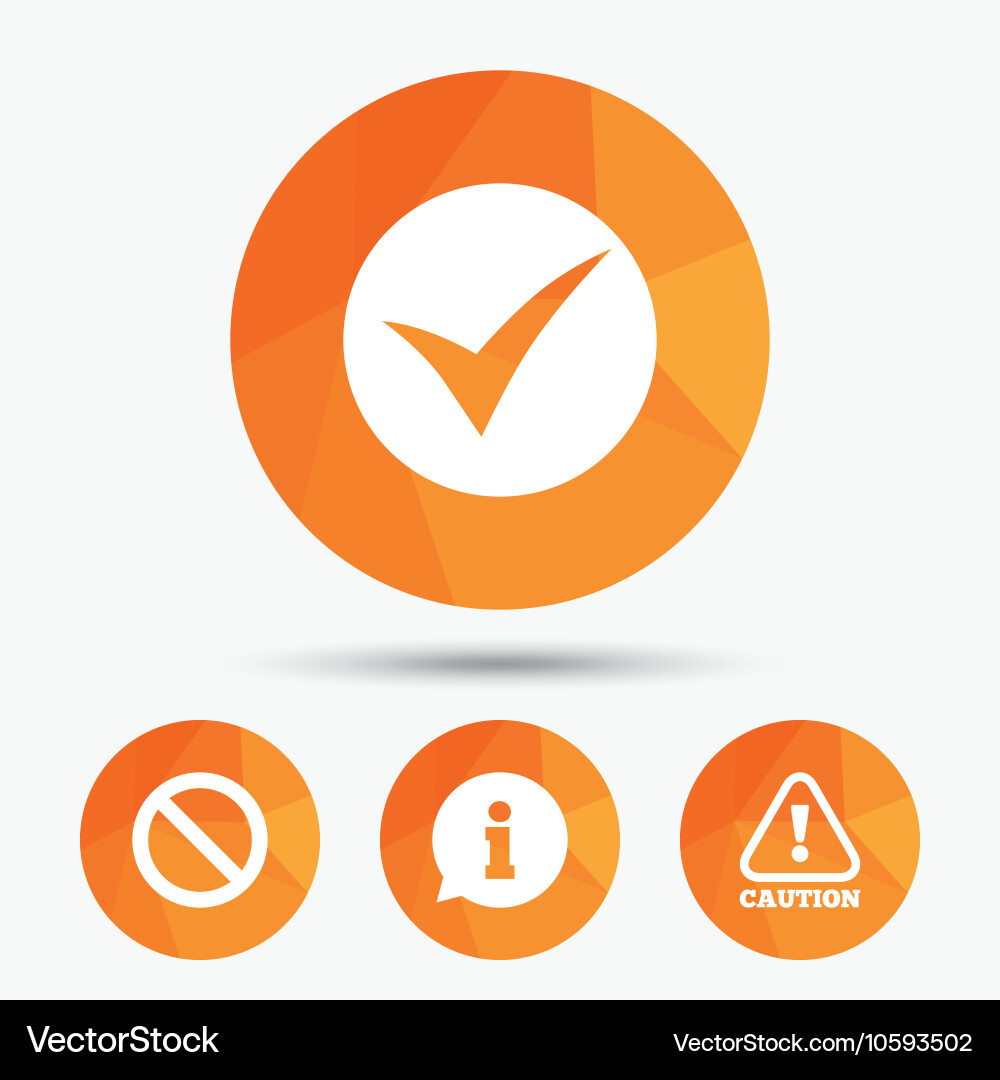 Information icons stop prohibition symbol Vector Image
