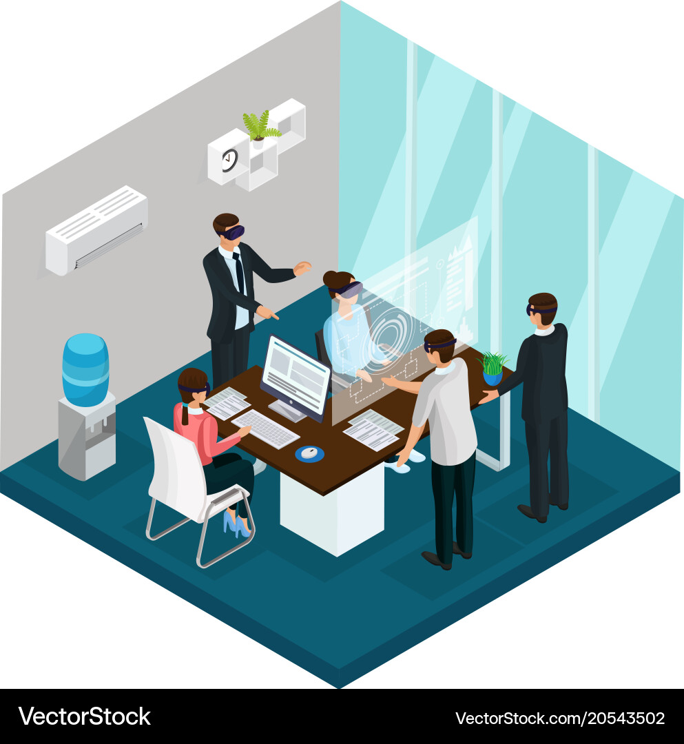 Isometric business innovations concept Royalty Free Vector