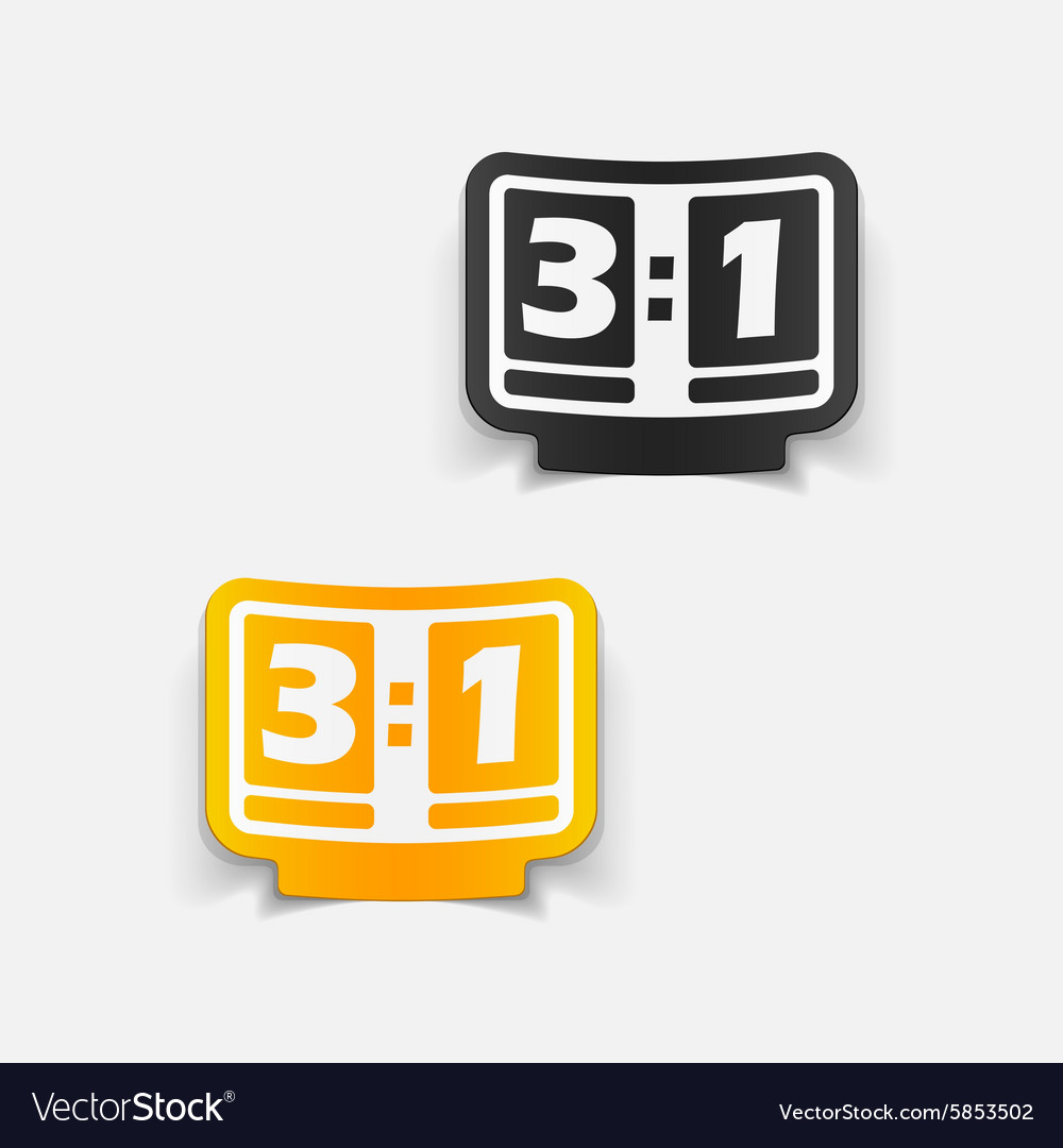 Realistic design element score board Royalty Free Vector