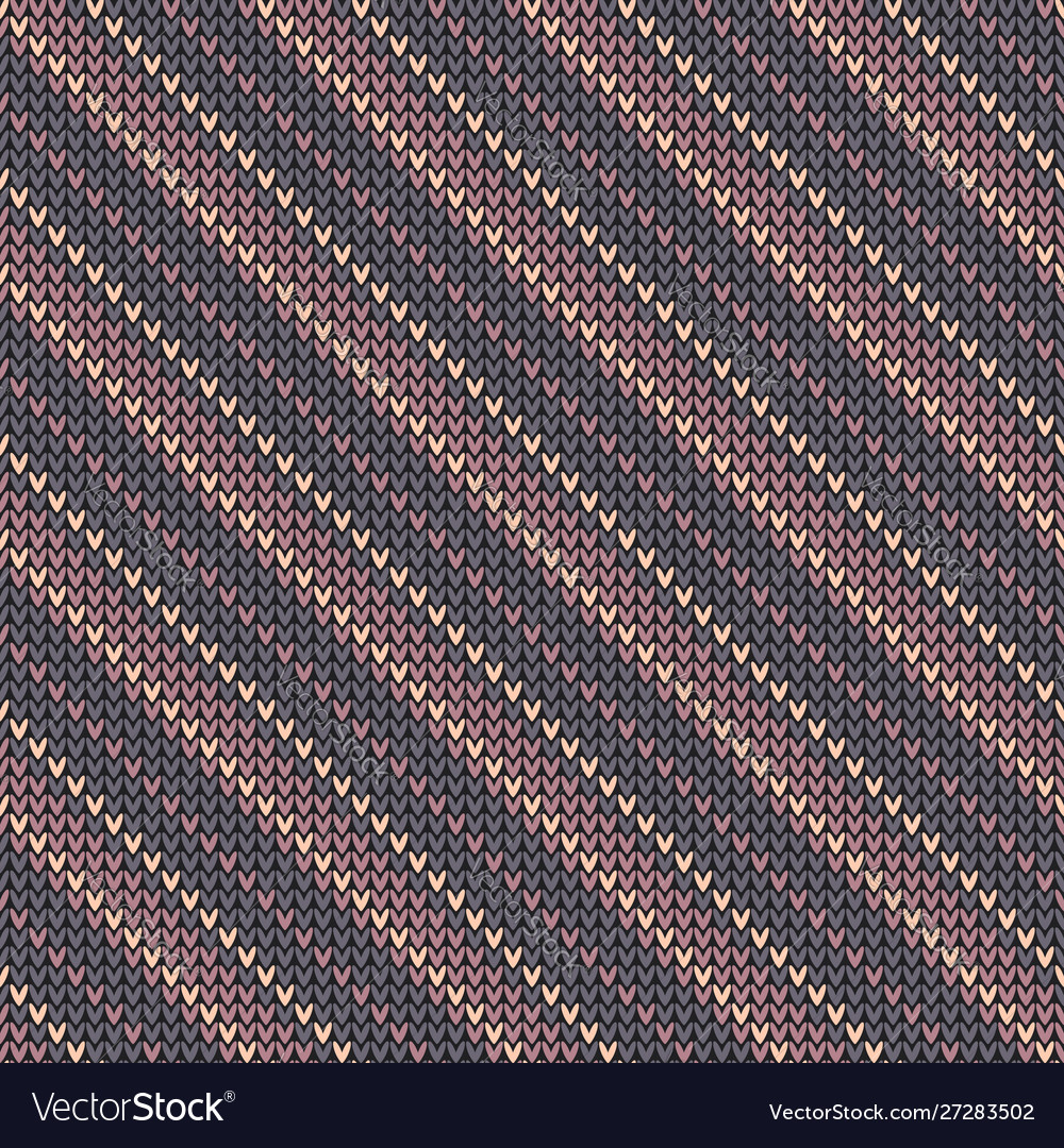 Seamless knitted pattern texture Royalty Free Vector Image