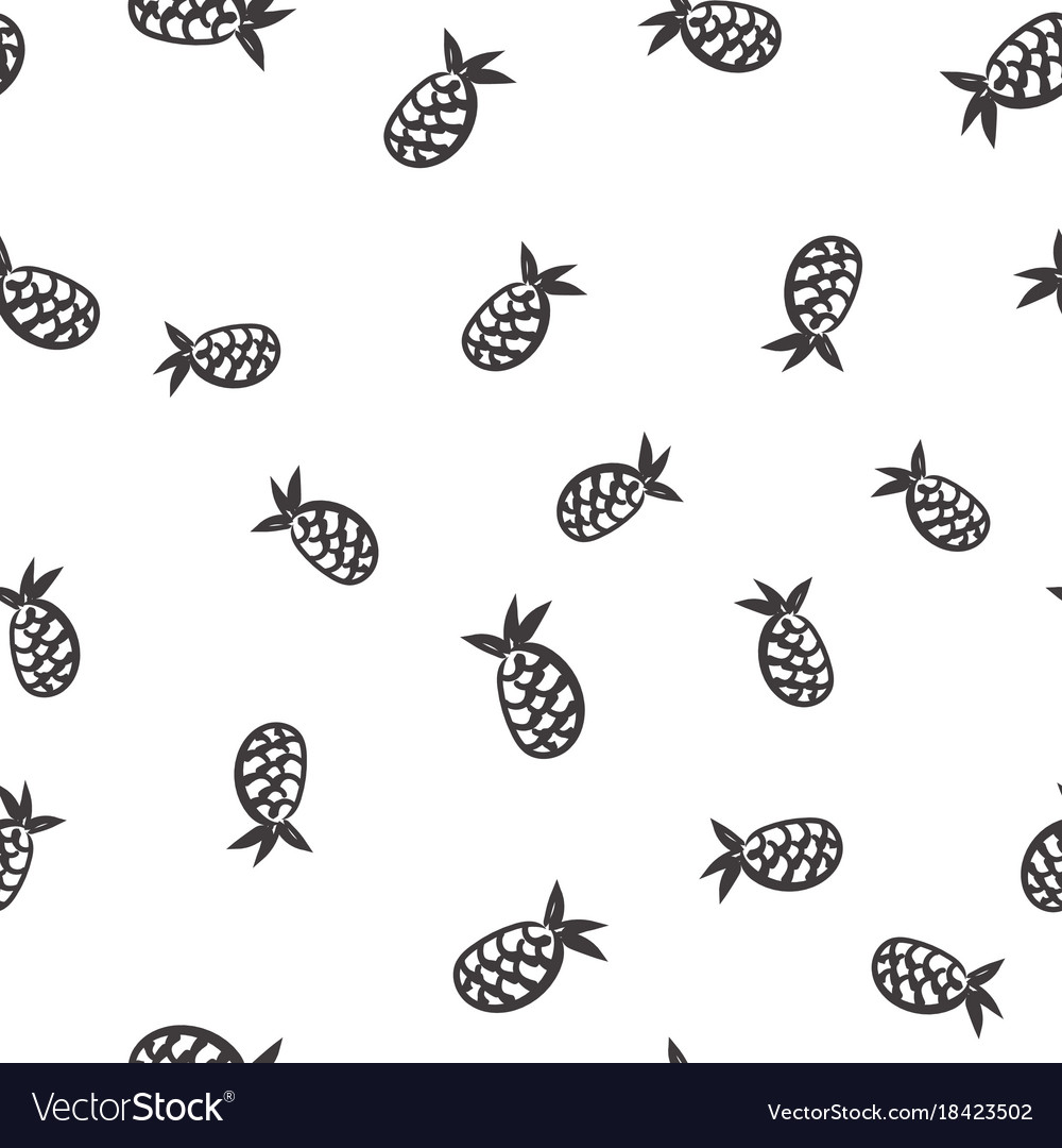 Seamless pineapple pattern Royalty Free Vector Image