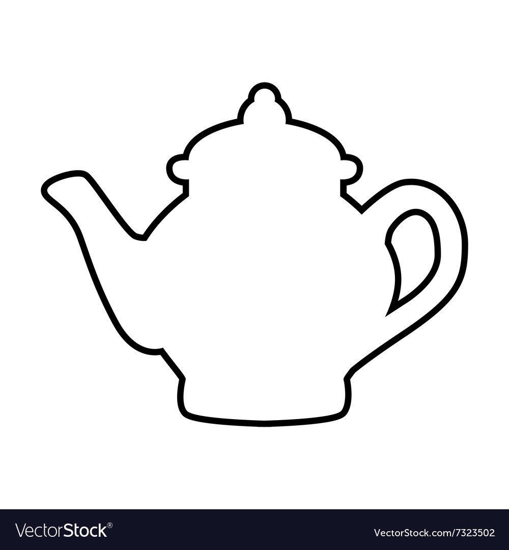 Tea maker line Royalty Free Vector Image - VectorStock