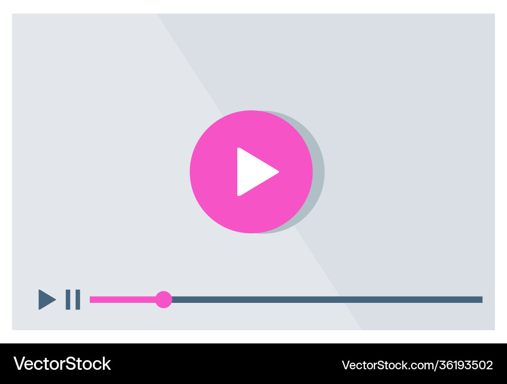 Video screen player Royalty Free Vector Image - VectorStock